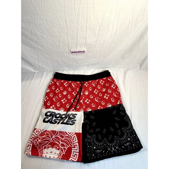 Crooks & Castles | Shorts | Crooks Castles Sweatpant Shorts Mens Xl Red ...